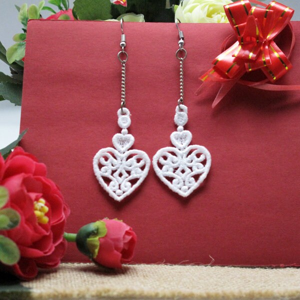 FSL Heart Earrings Free Standing Lace Machine Embroidery Designs ...