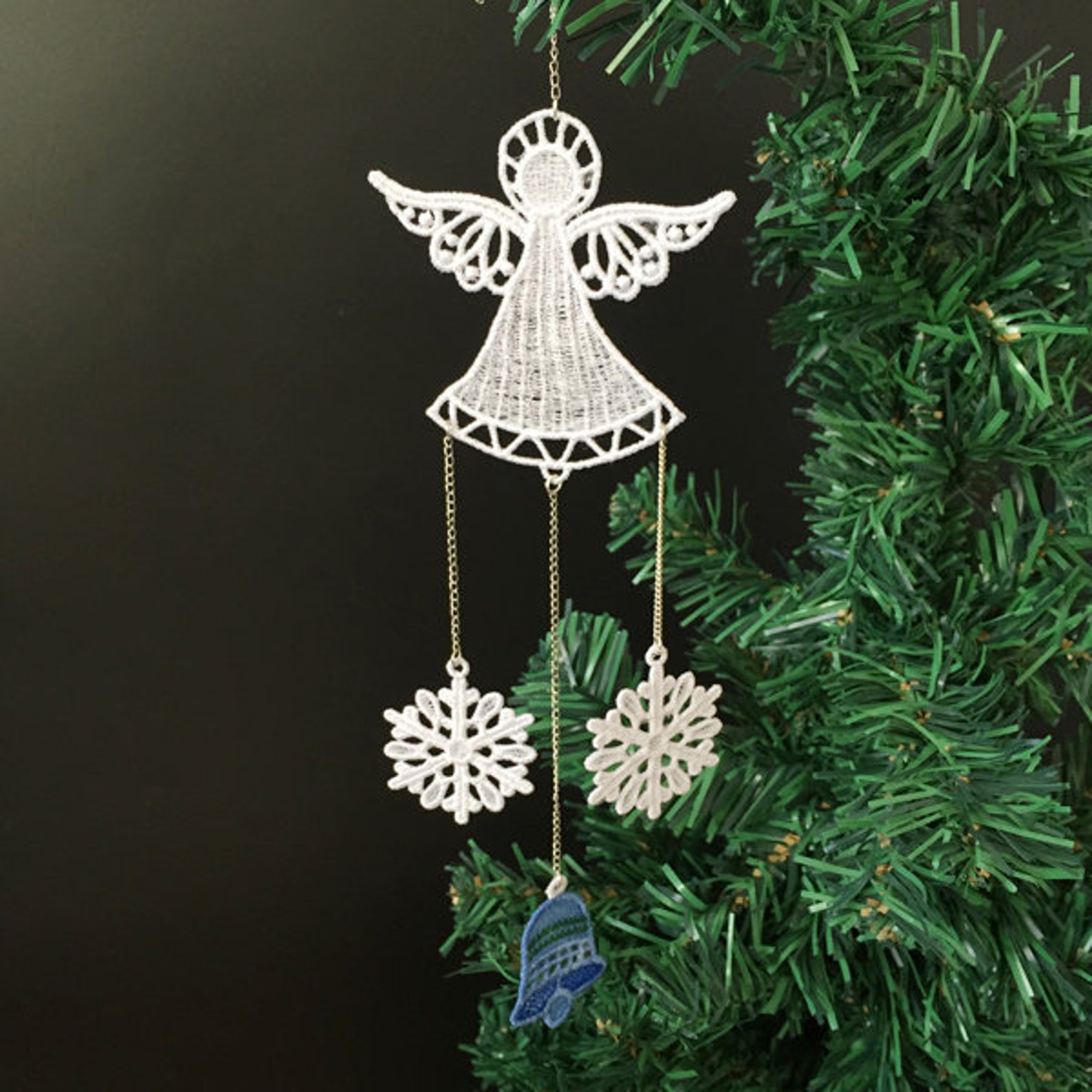 FSL Christmas Ornaments Free Standing Lace Machine Embroidery - Etsy