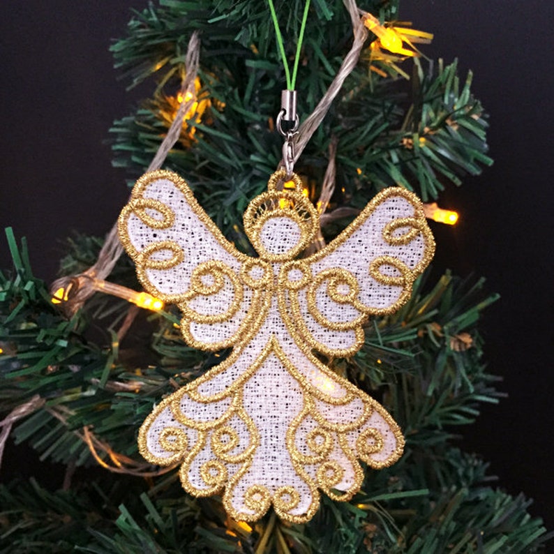 FSL Golden Angels Free Standing Lace Machine Embroidery - Etsy