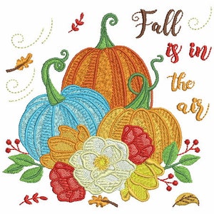 Happy Fall Machine Embroidery Designs Instant Download 4x4 5x5 Hoop 10 ...