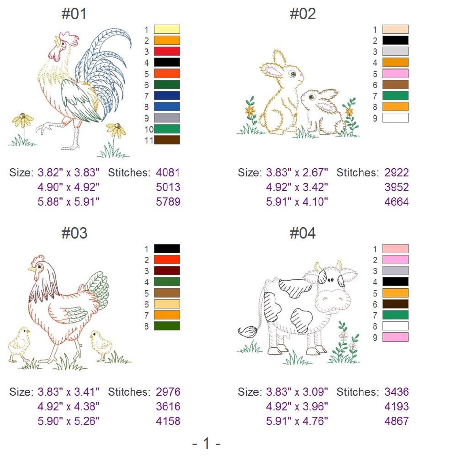 Vintage Farm Life Machine Embroidery Designs Instant Download - Etsy