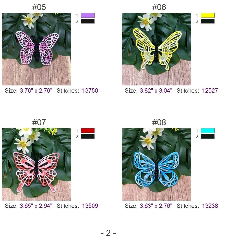 FSL Variegated Butterfly Free Standing Lace Ornament Machine - Etsy