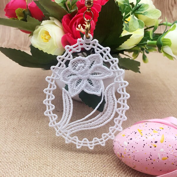 FSL Easter Eggs Free Standing Lace Ornament Machine Embroidery - Etsy