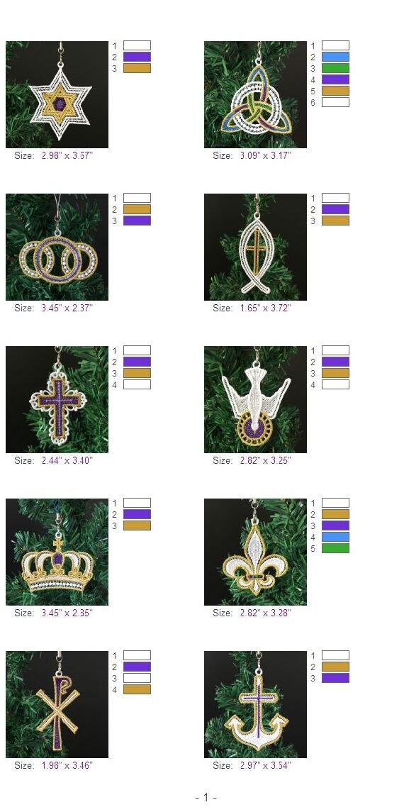 FSL Symbols of Faith Free Standing Lace Machine Embroidery | Etsy Australia