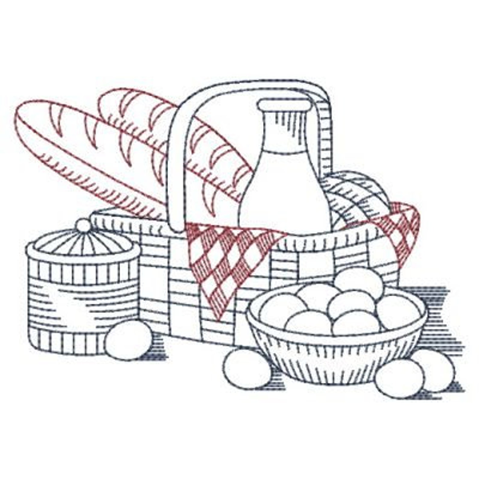 Vintage in My Kitchen Machine Embroidery Designs Pack Instant - Etsy