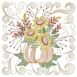 Autumn Harvest Blocks Machine Embroidery Designs Instant Download 5x5 ...
