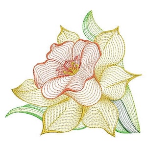 Rippled Flowers Machine Embroidery Designs Pack Instant Download 4x4 ...