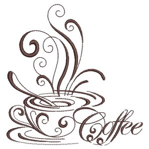 Hot Coffee Machine Embroidery Designs Instant Download 4x4 5x5 6x6 Hoop ...