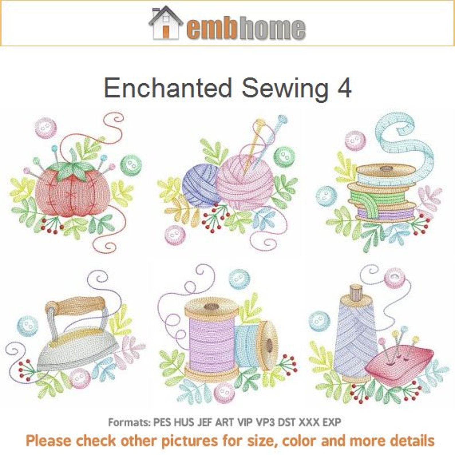 Enchanted Sewing Machine Embroidery Designs Pack Instant - Etsy
