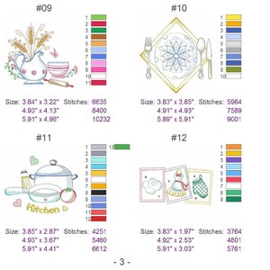 Vintage Kitchen Machine Embroidery Designs Instant Download 4x4 5x5 6x6 ...