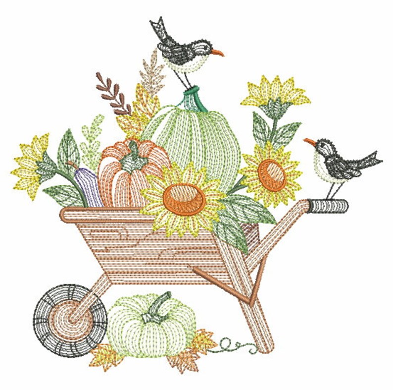 Autumn the Beautiful Machine Embroidery Designs Pack Instant Download ...