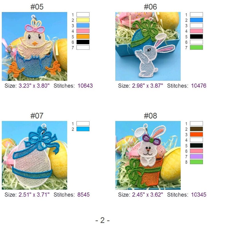 FSL Easter Fun Free Standing Lace Holiday Hanger Machine Embroidery ...