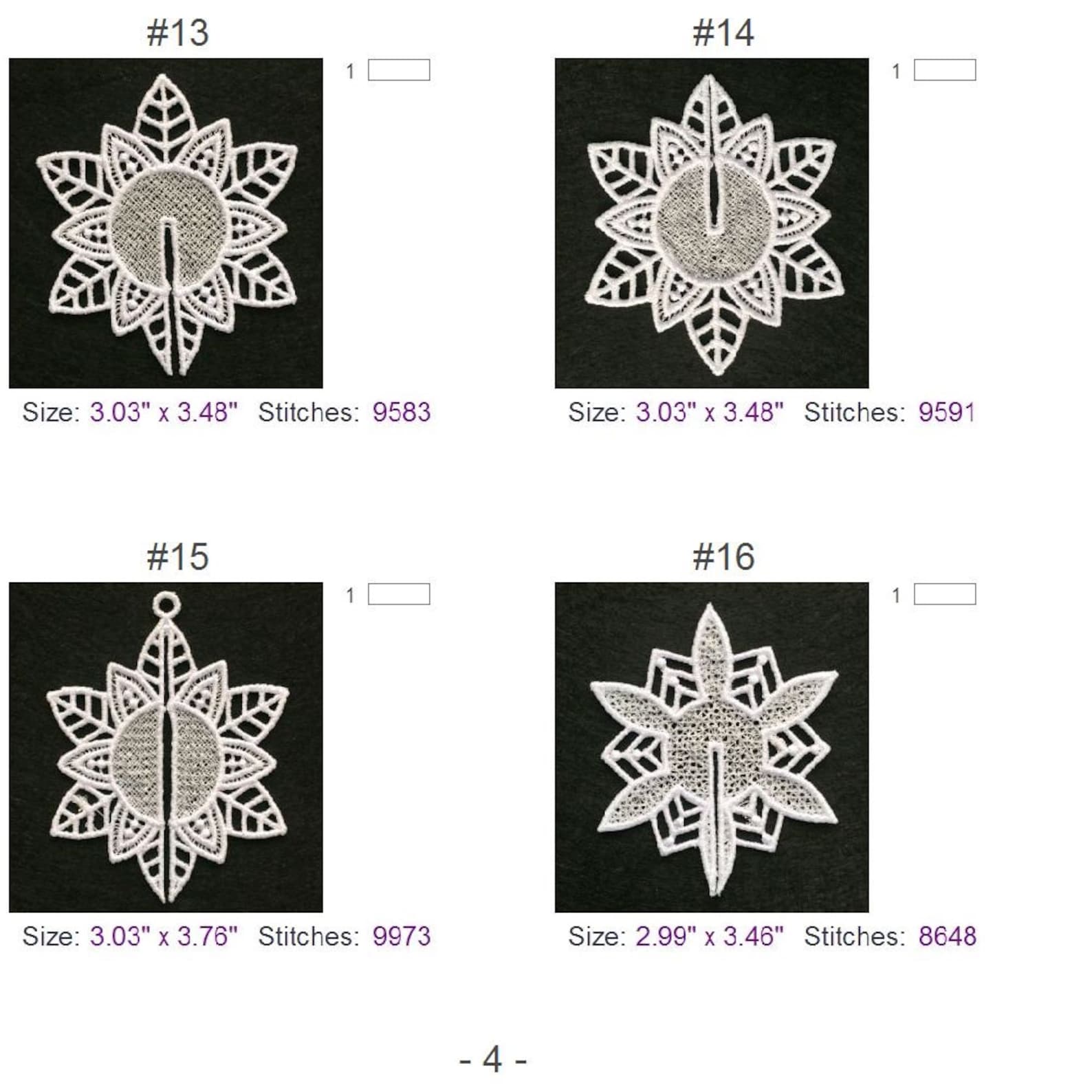 3D FSL Snowflakes Free Standing Lace Machine Embroidery - Etsy