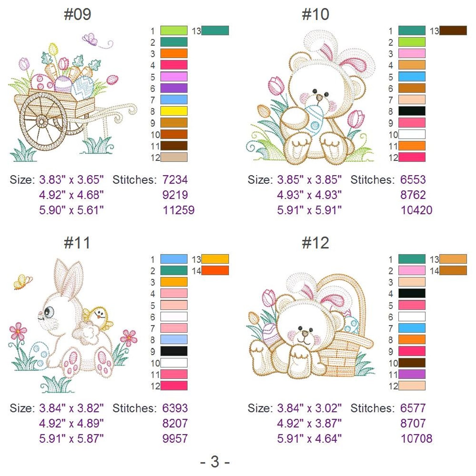 Vintage Easter Machine Embroidery Designs Pack Instant - Etsy