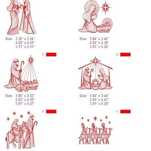 Redwork Nativity Machine Embroidery Designs Instant Download - Etsy