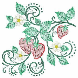 Filigree Fruit Machine Embroidery Designs Pack Instant Download 5x5 6x6 ...