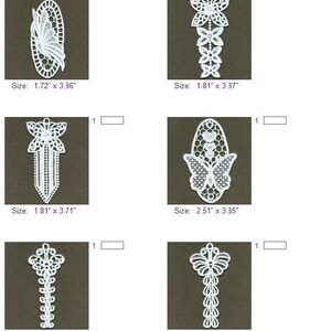 FSL Butterfly Bookmarks Free Standing Lace Machine Embroidery - Etsy
