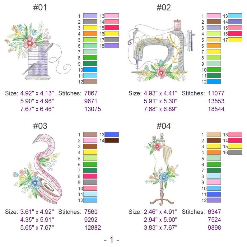 Enchanted Sewing Machine Embroidery Designs Pack Instant - Etsy