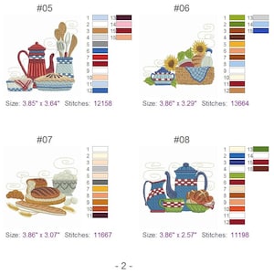 In the Kitchen Machine Embroidery Designs Instant Download 4x4 Hoop 10 ...