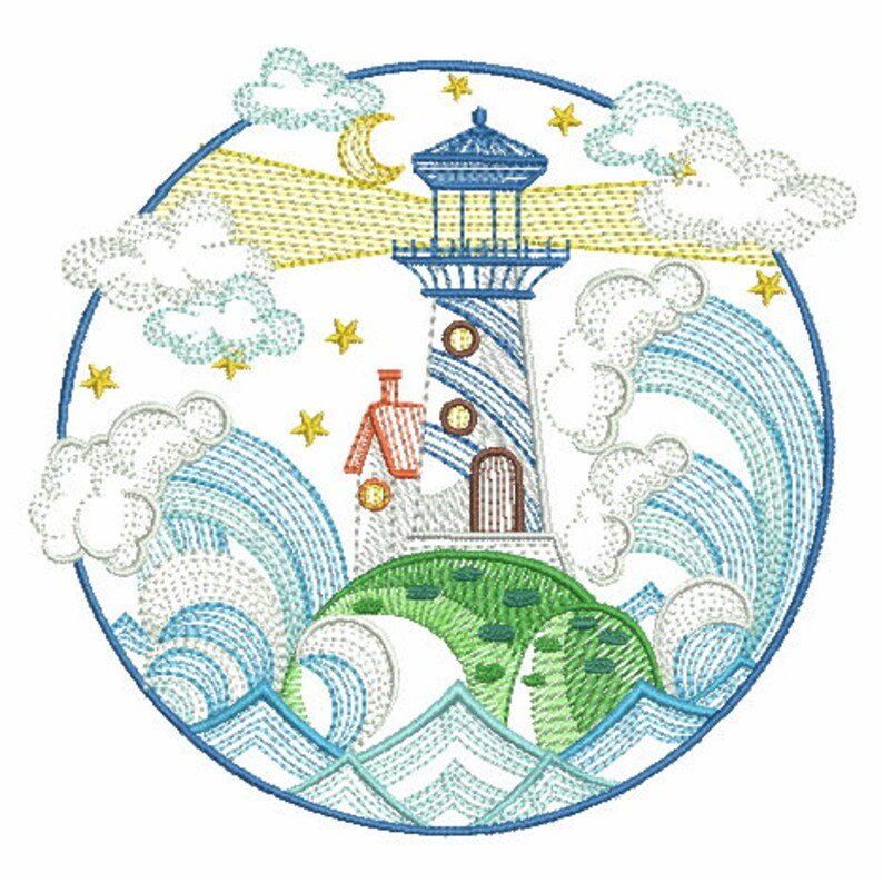 Maritime Machine Embroidery Designs Pack Instant Download 5x5 6x6 8x8 ...