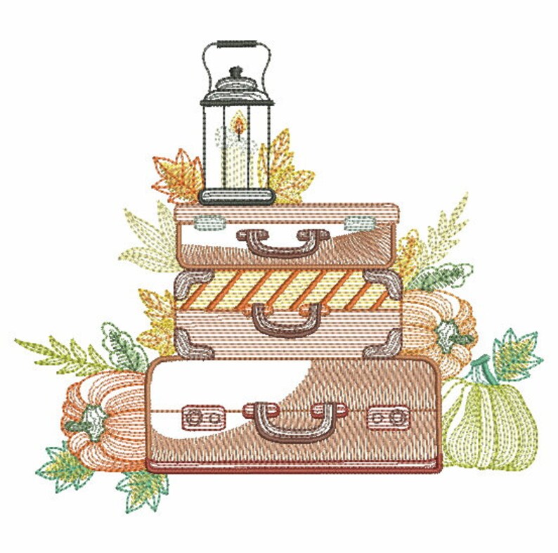 Autumn the Beautiful Machine Embroidery Designs Pack Instant Download ...