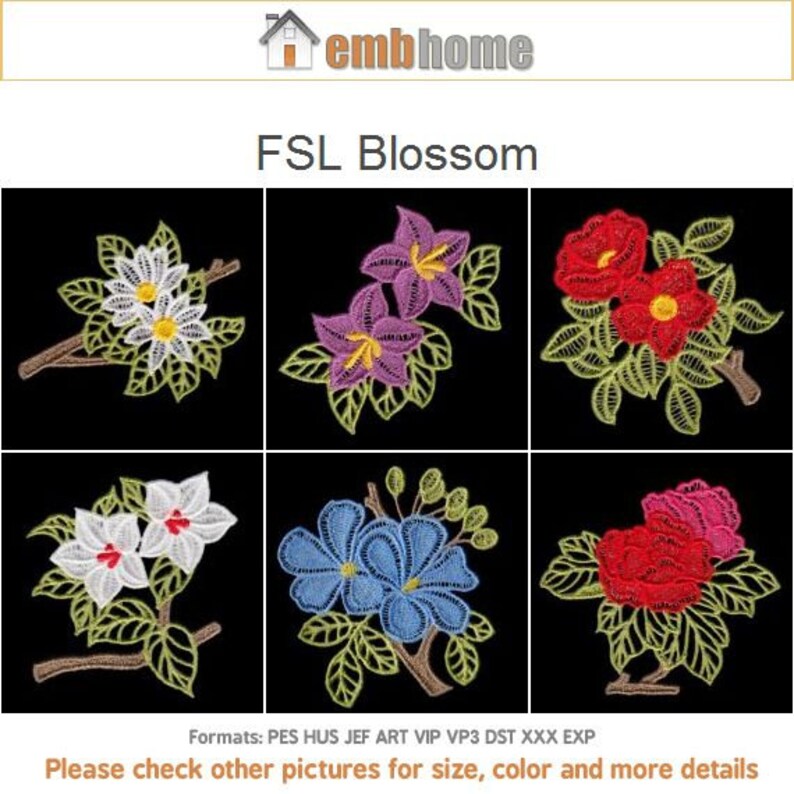 FSL Blossom Free Standing Lace Machine Embroidery Designs - Etsy