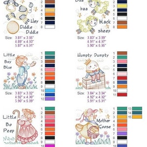 Nursery Rhymes Machine Embroidery Designs Pack Instant - Etsy