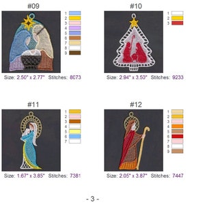 FSL Nativity Ornaments Free Standing Lace Machine Embroidery Designs ...