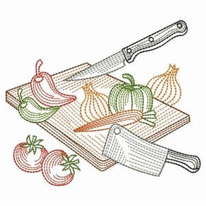 Kitchenware Cooking Tools Machine Embroidery Designs Instant - Etsy