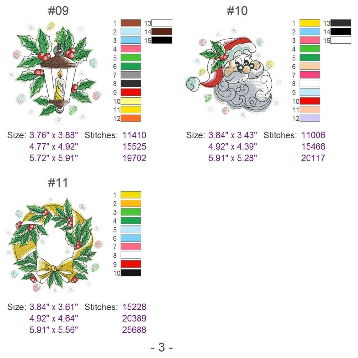 Festive Christmas Machine Embroidery Designs Instant Download - Etsy