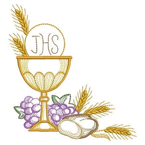 Communion Holy Chalice Machine Embroidery Designs Pack Instant Download ...