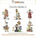 Country Medley Primitive Machine Embroidery Designs Pack | Etsy