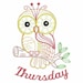 Days of the Week Owls Machine Embroidery Designs Pack Instant - Etsy