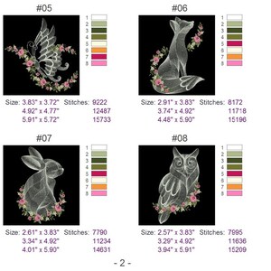 The Beauty of Whitework Machine Embroidery Designs Instant Download 4x4 ...