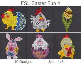FSL Easter Fun - Free Standing Lace Machine Embroidery Designs Instant ...
