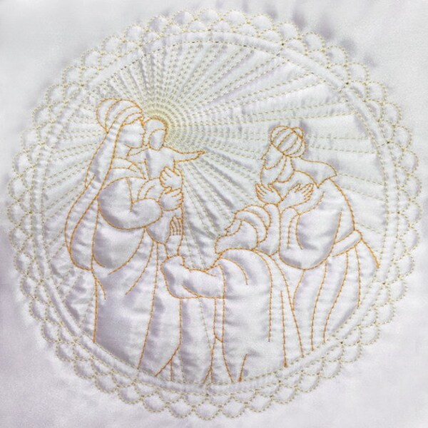 Nativity Embroidery - Etsy