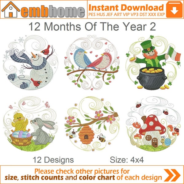 Months of the Year Kitchen Towels - Etsy