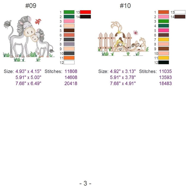 On the Farm Machine Embroidery Designs Pack Instant Download 5x5 6x6 ...