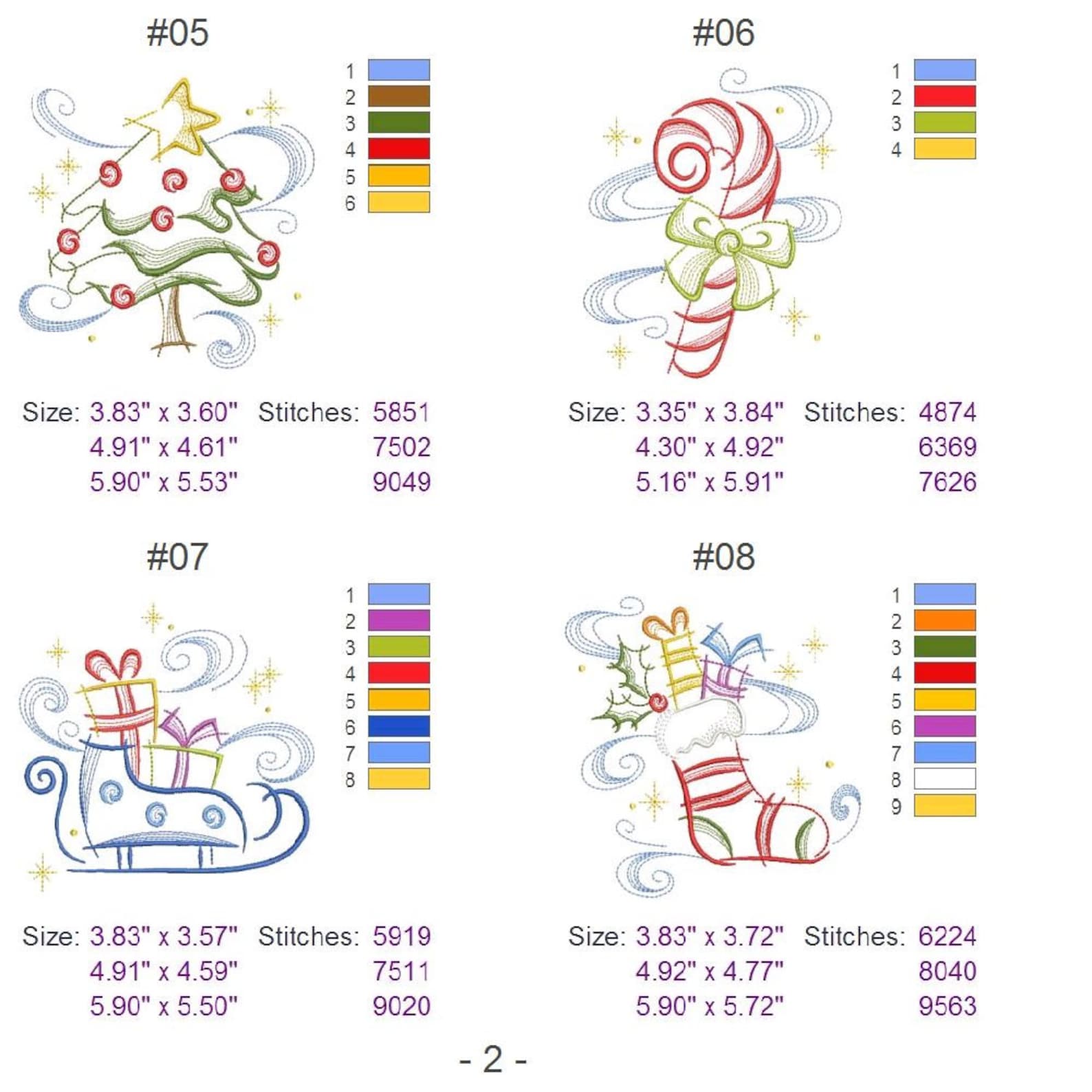 Simple Christmas Ornaments Machine Embroidery Designs Pack - Etsy