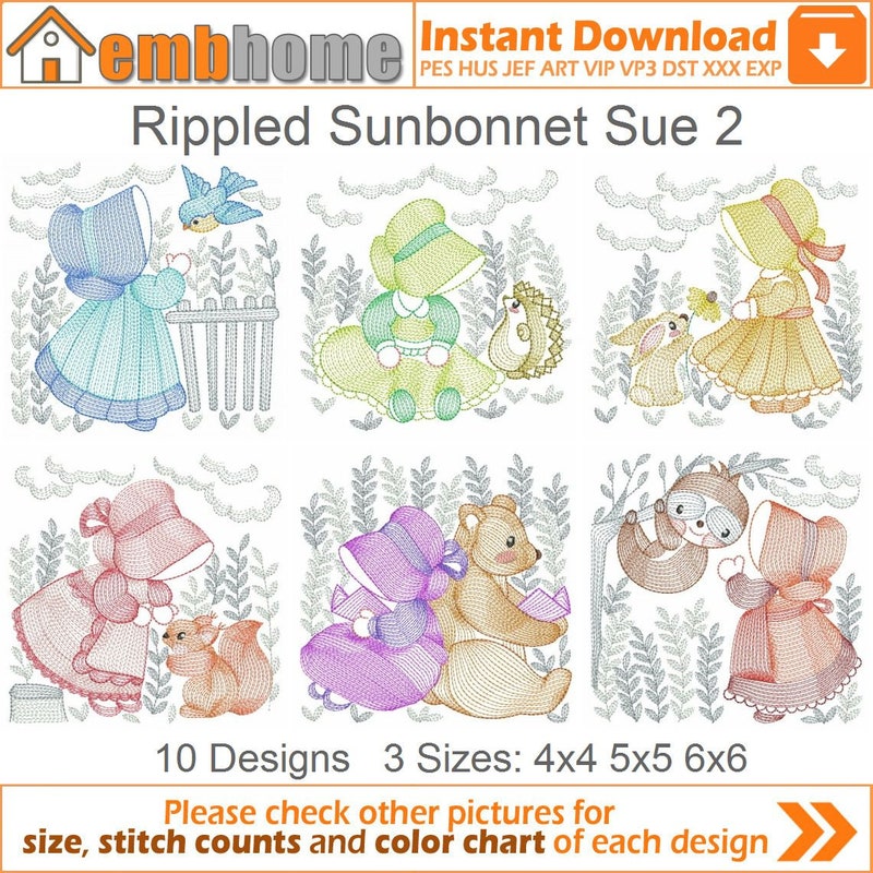 Sunbonnet Sue Machine Embroidery - Etsy
