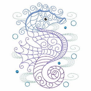 Vintage Sea Creatures Machine Embroidery Designs Pack Instant Download ...