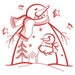 Redwork Country Snowman Machine Embroidery Designs Pack Instant ...
