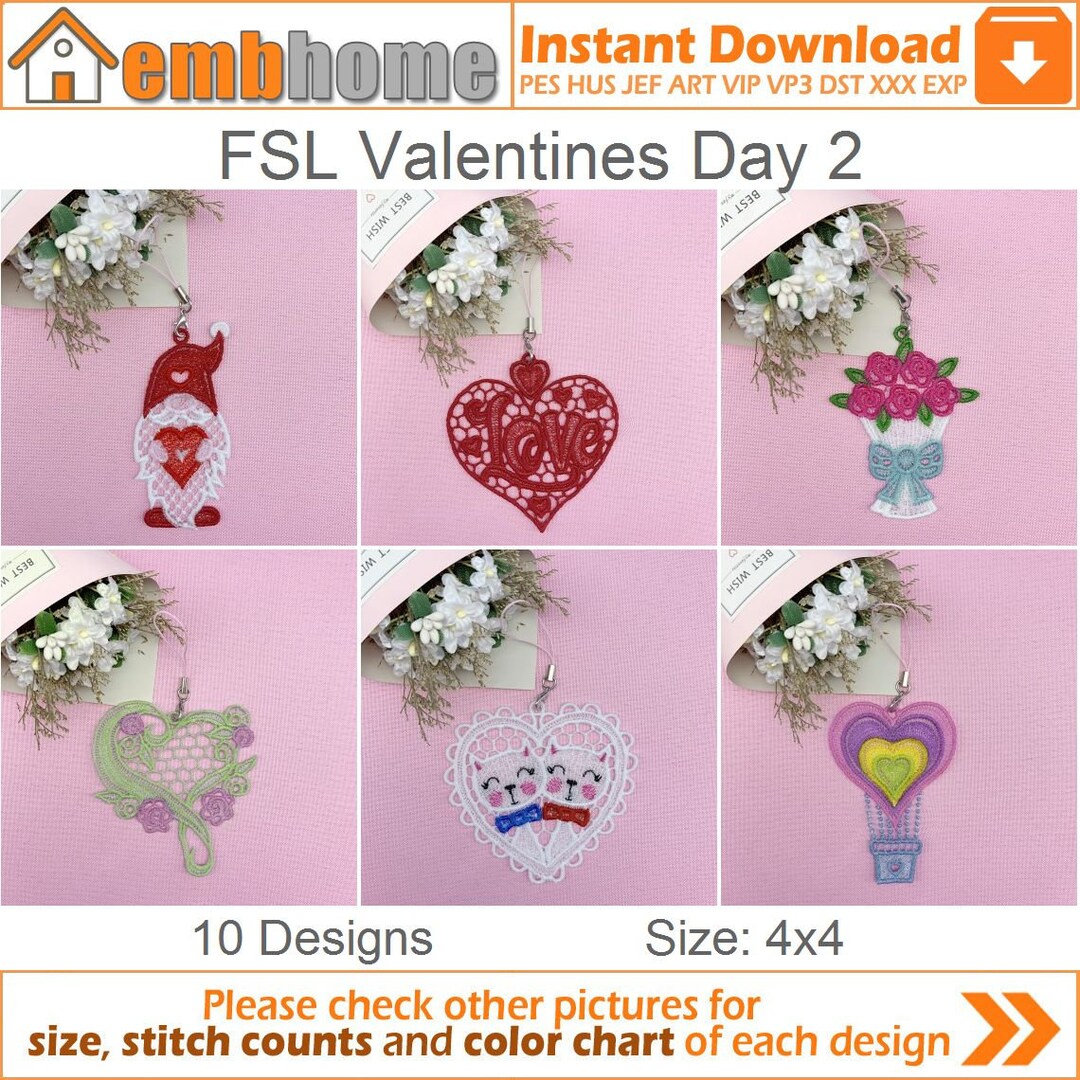 FSL Valentines Day Free Standing Lace Machine Embroidery Designs ...