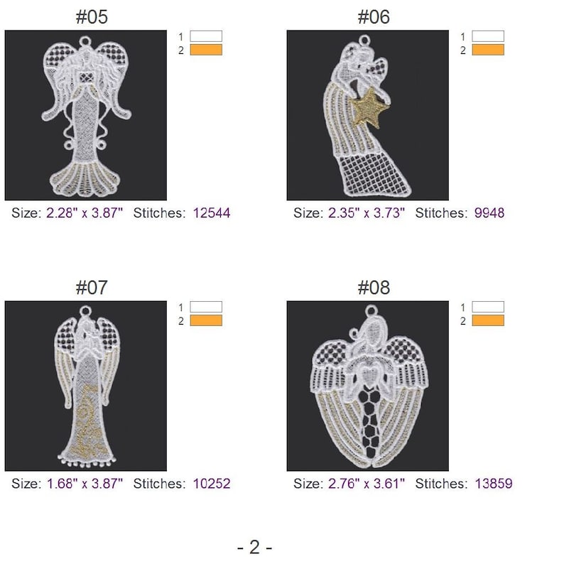 FSL Golden Angels Free Standing Lace Machine Embroidery - Etsy