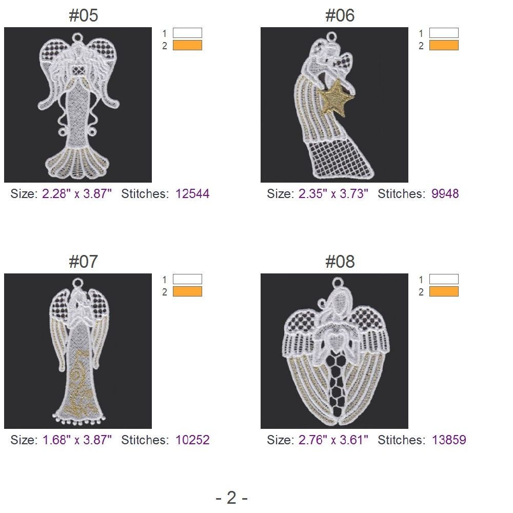 FSL Golden Angels Free Standing Lace Machine Embroidery - Etsy