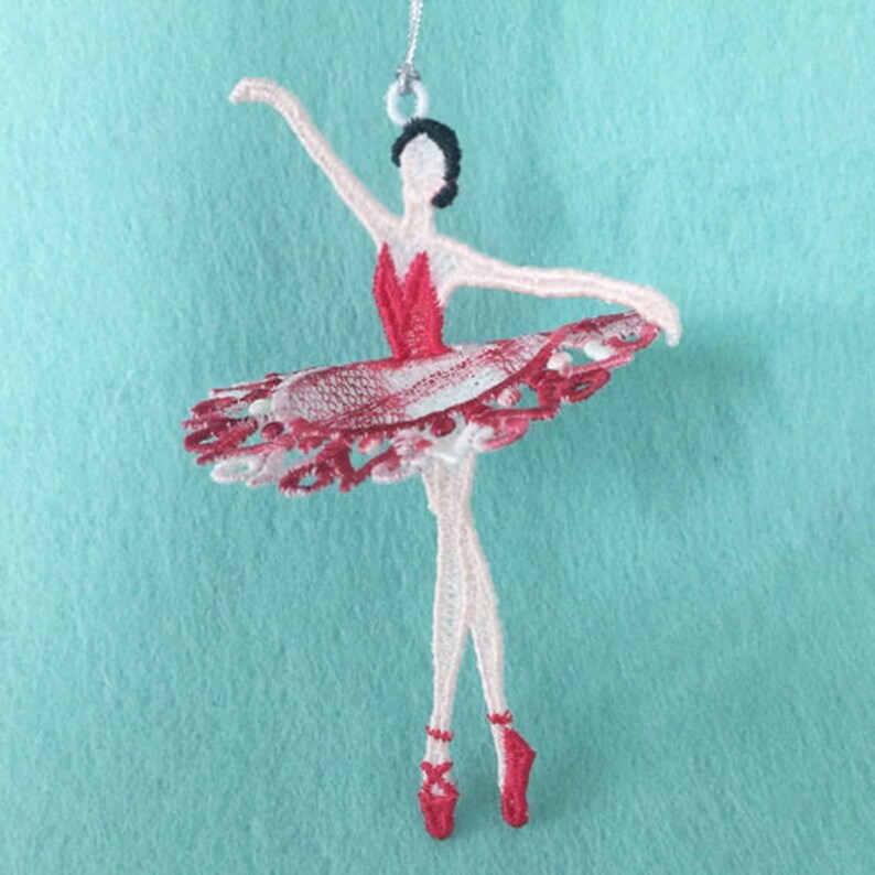 3D FSL Ballerina Free Standing Lace Machine Embroidery Designs Instant ...
