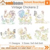 Vintage Sewing Fun Machine Embroidery Designs Pack Instant Download 4x4 ...