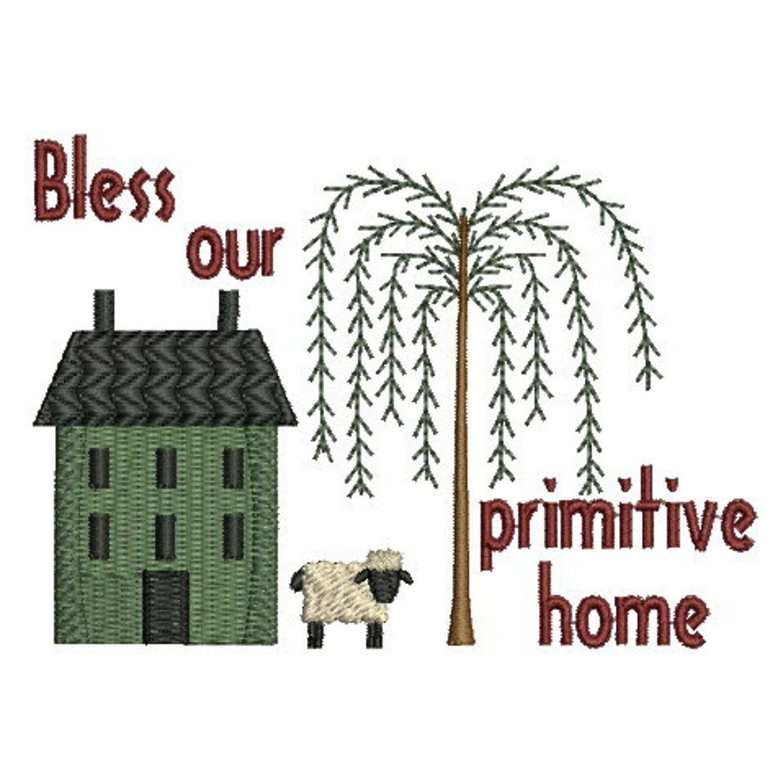 Country Home Primitive Machine Embroidery Designs Pack Instant - Etsy