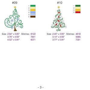 Christmas Trees Machine Embroidery Designs Instant Download 4x4 5x5 6x6 ...