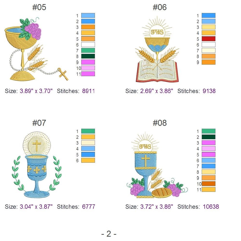 Holy Communion Machine Embroidery Designs Instant Download 4x4 - Etsy